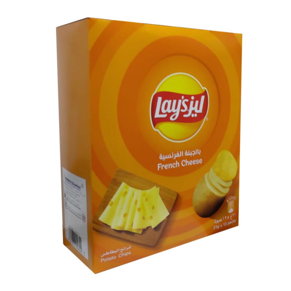 Lays Potato Chips Box French Cheese Flavor 21g x 12 pieces