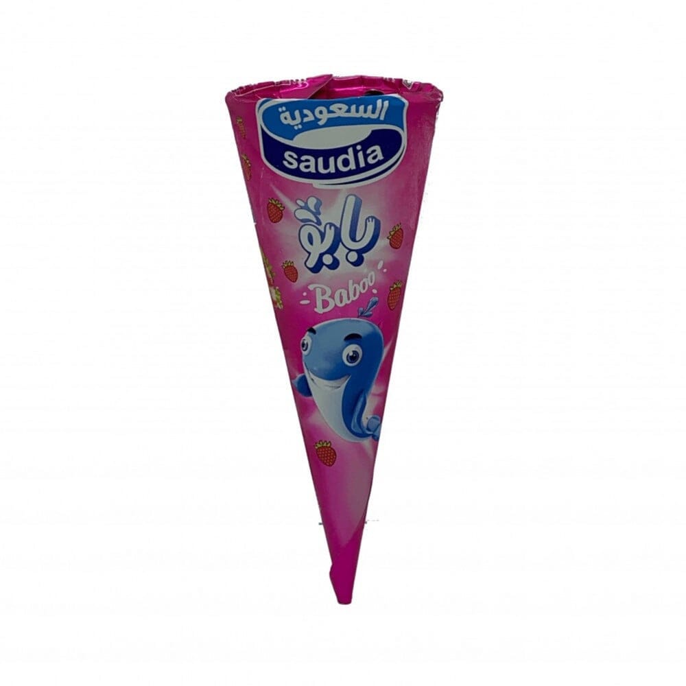 Saudia Babo Cone Strawberry Ice Cream 110 G