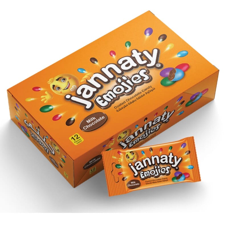 Jannaty Emojis Chocolate Coated With A Crunchy Layer 240 G