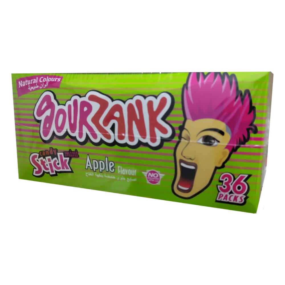 Sour Zank Candy Stick - Apple Flavour - 720g ×36