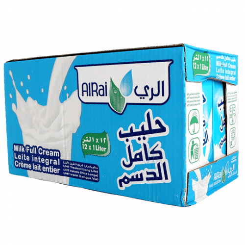 Al Rai Full Fat Milk 1 Liter X 12 Pcs