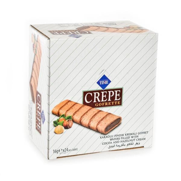 Cizmeci Time Wafer Time Crepe Coverette Chocolate Carton 16 G X 24
