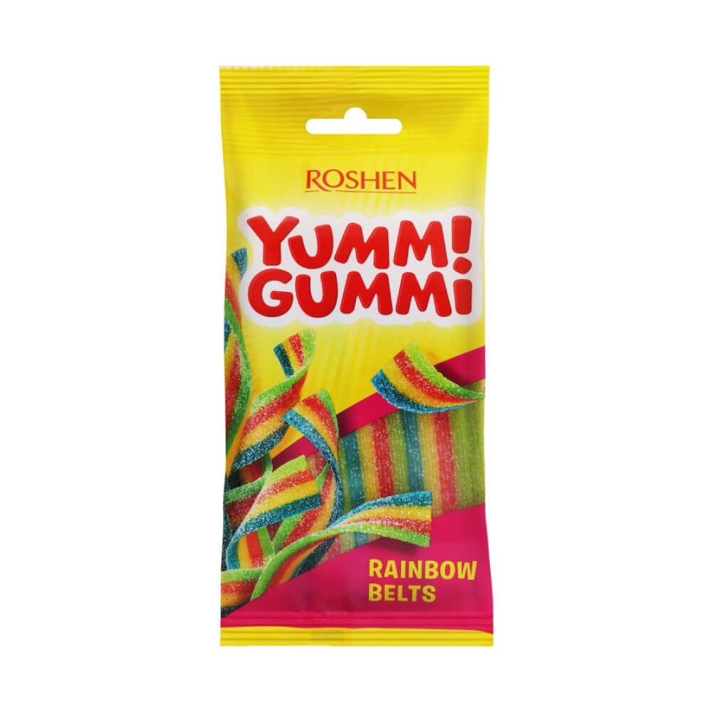 Roshen Yumm Gummi - Rainbow Belts - 70g